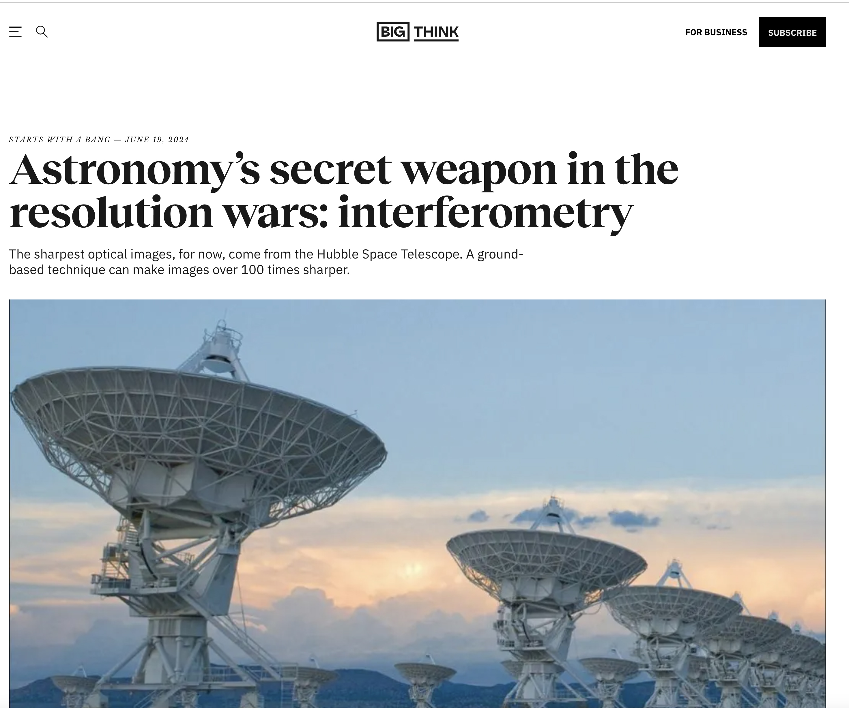 Magdalena Ridge Observatory efforts to establish optical array featured ...